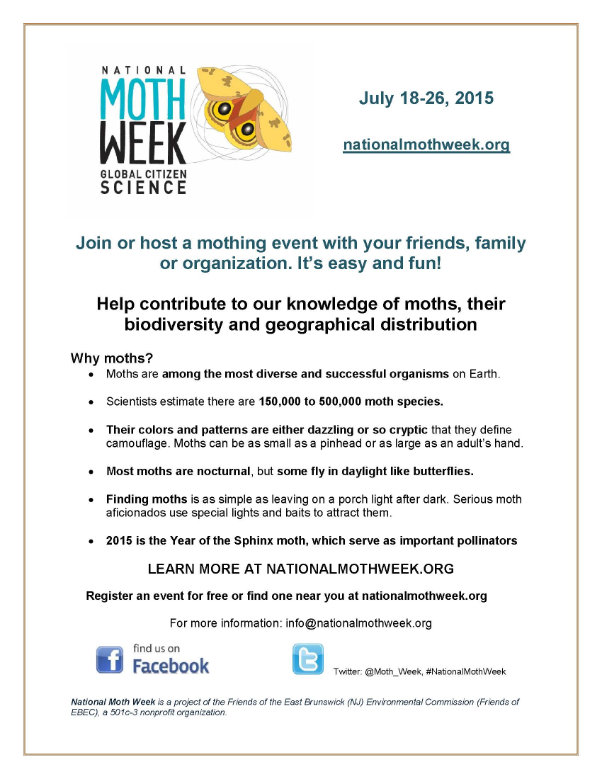 National Moth Week 2015 flyer is published – National Moth Week